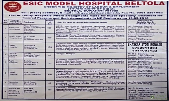ESIC Model Hospital Beltola - Search Guwahati City